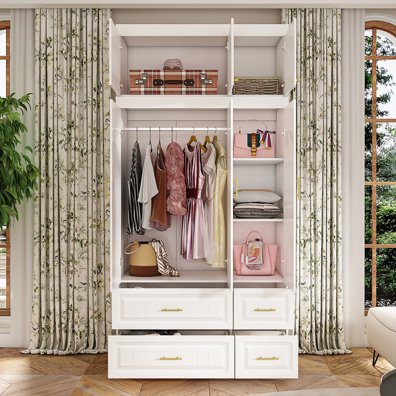 Latitude Run Modern Wardrobe With Strong Storage Wayfair